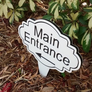 Entrance Sign, Directional Sign, Enter Sign, Business Signage, Front ...