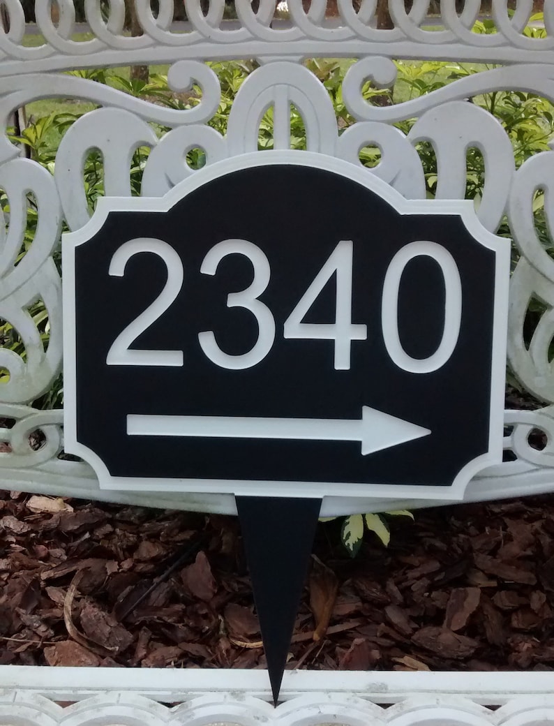 Arrow Address Sign House Number With Arrow House Number With - Etsy