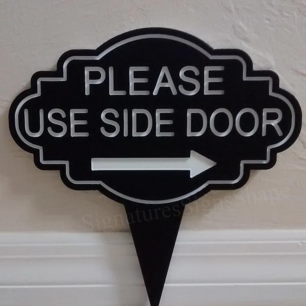 Use Side Door Sign - Etsy