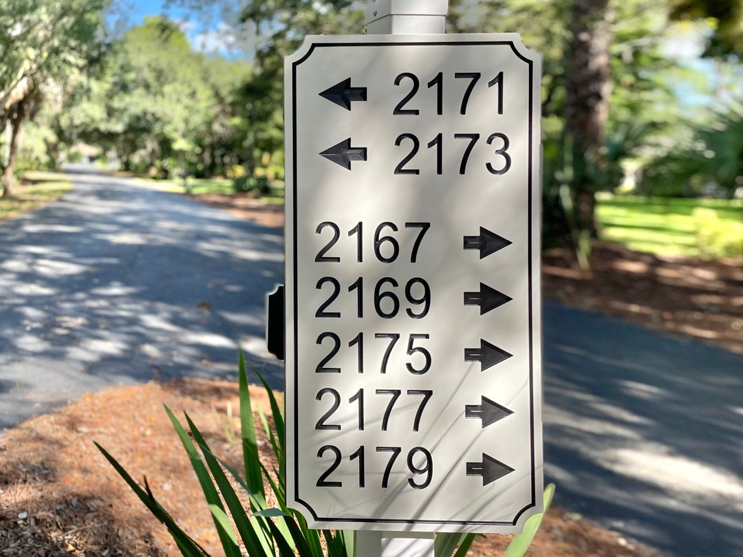 House Numbers With Arrow, Address Numbers, Address Numbers Sign, House ...