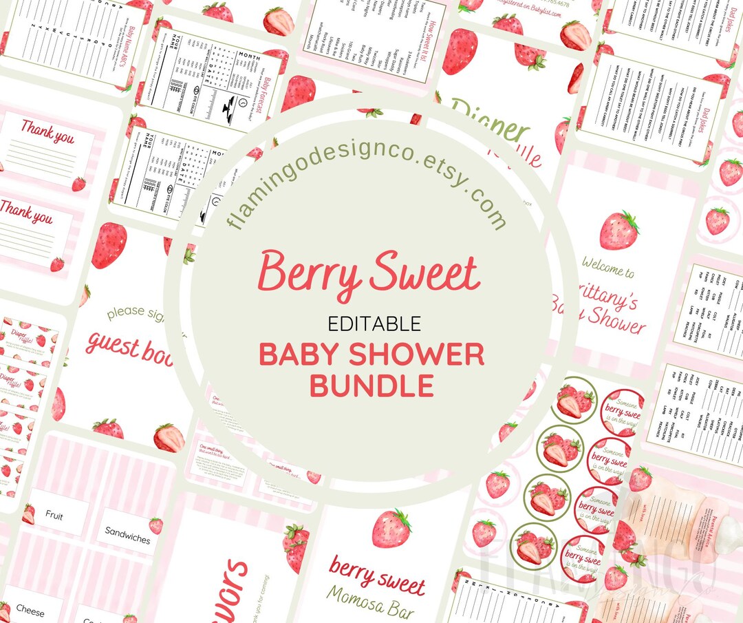 Someone Berry Sweet is on the Way! Strawberry Baby Shower Invitation ...