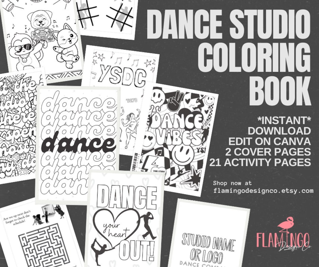 Dance Coloring Pages – 23 Page Printable Gift (instant Download) - Etsy
