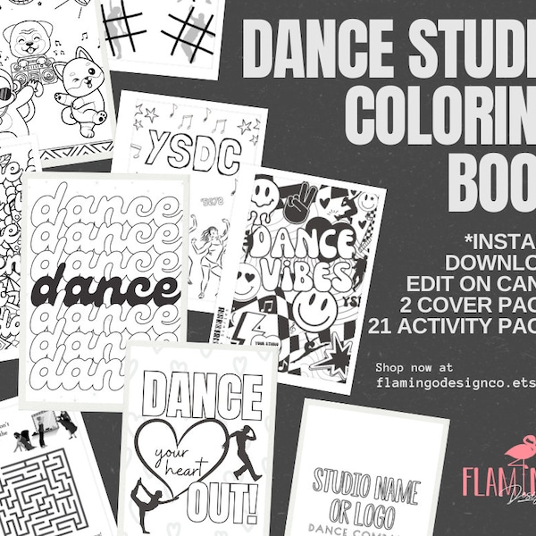 Dance Studio Coloring Pages - Etsy