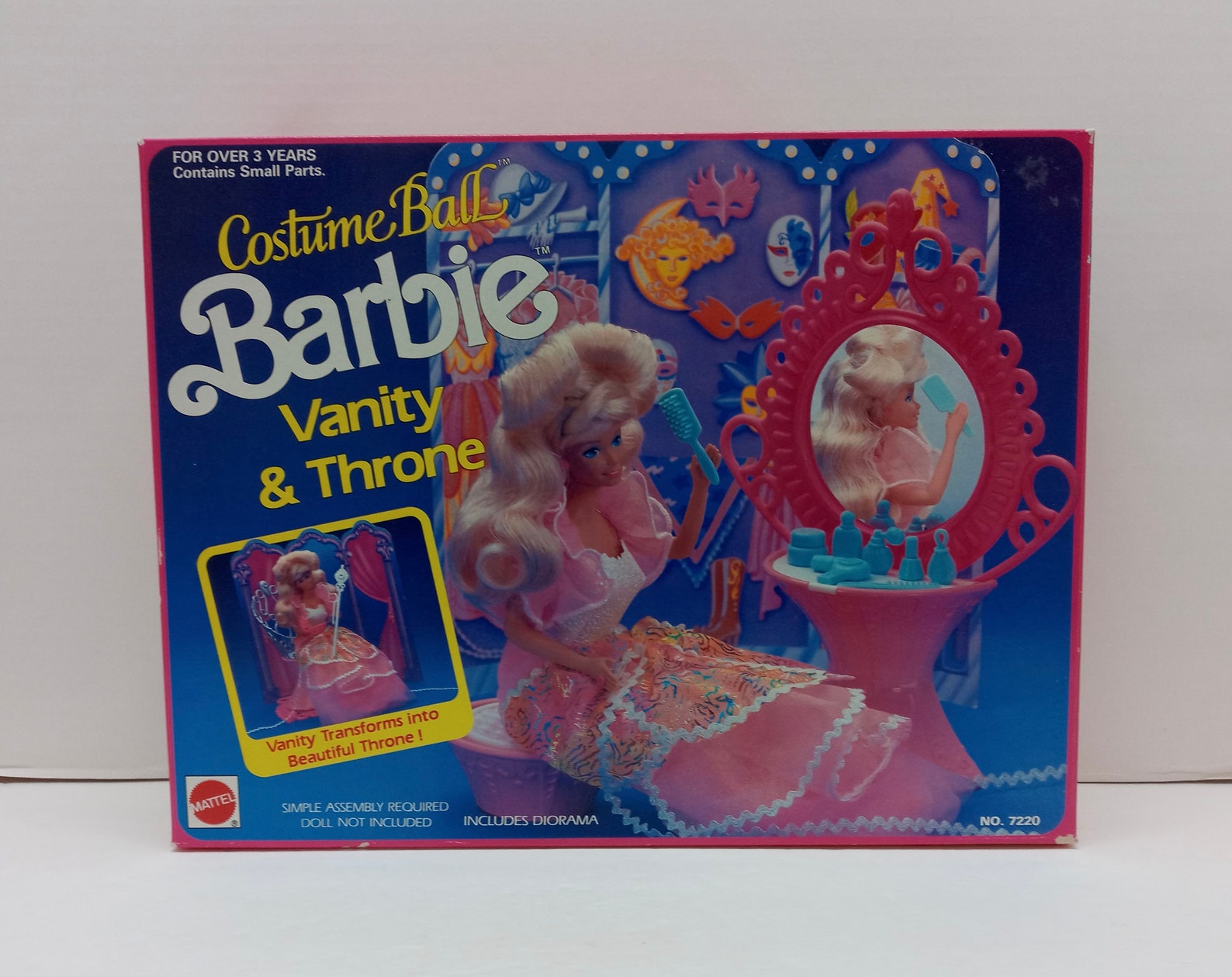 1990 NRFB Costume Ball Barbie Vanity and Throne by ARCO Toys LTD. a ...