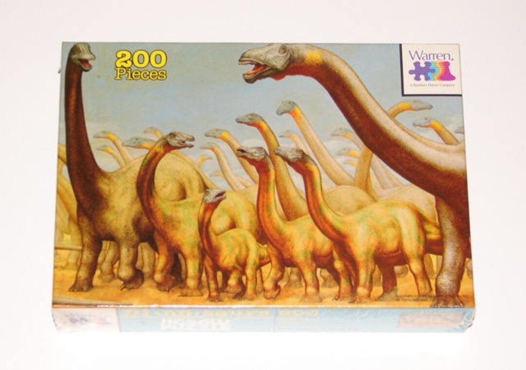 1986 NRFB Brontosaurus Dinosaurs 200 Piece Puzzle by Warren - Etsy