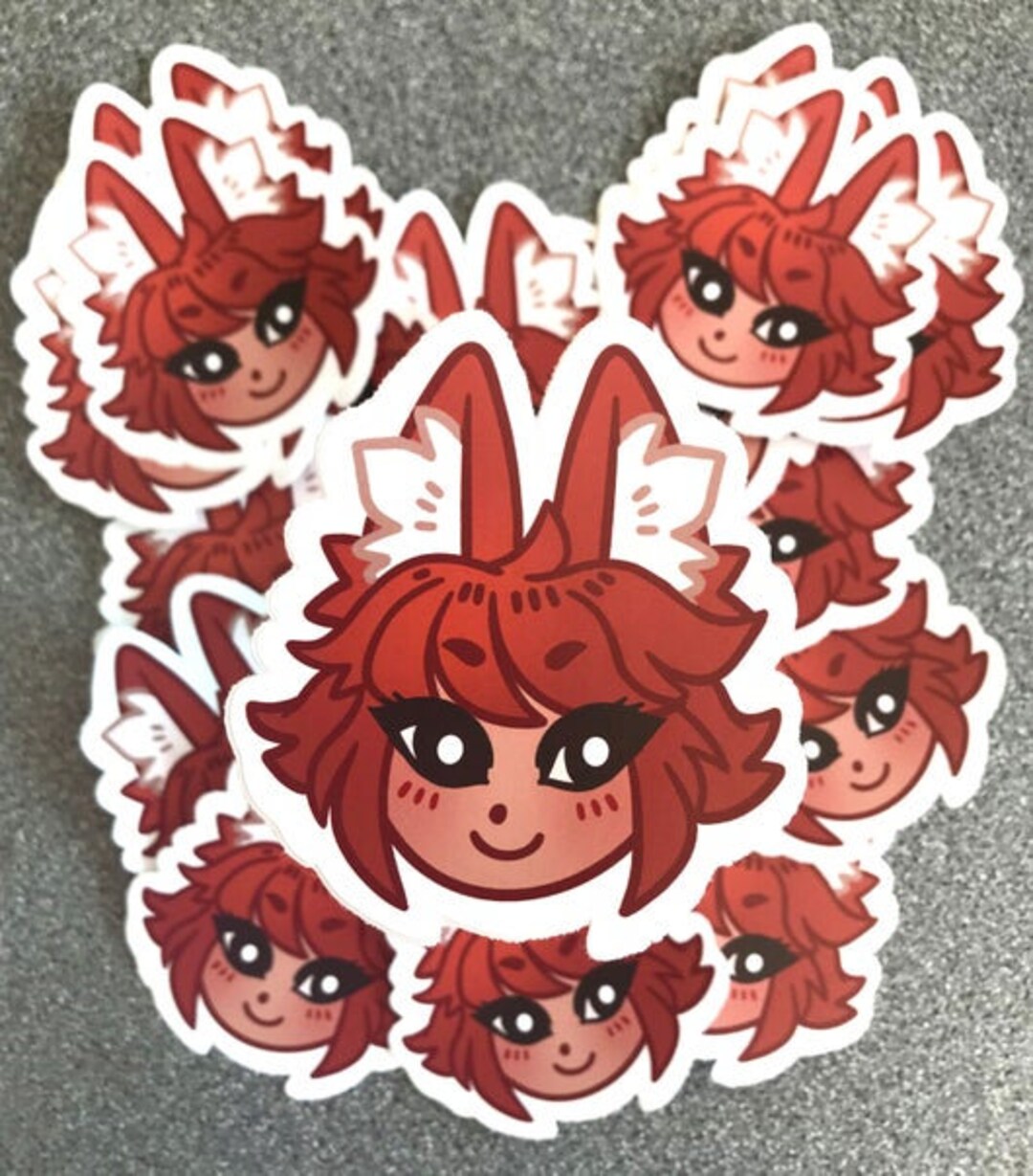 AKIKO Kitsune Fox Japanese Vinyl Sticker - Etsy
