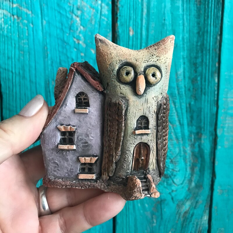 Ceramic Owl Sculpture - Etsy