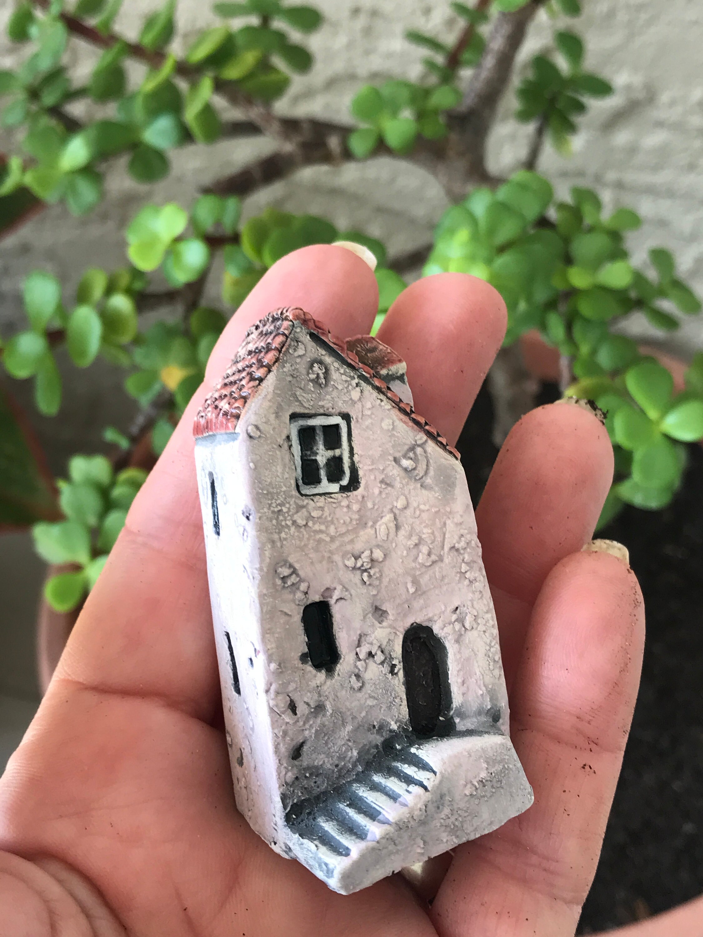 Miniature Old House With Dormer Window OOAK Ceramic Handmade - Etsy