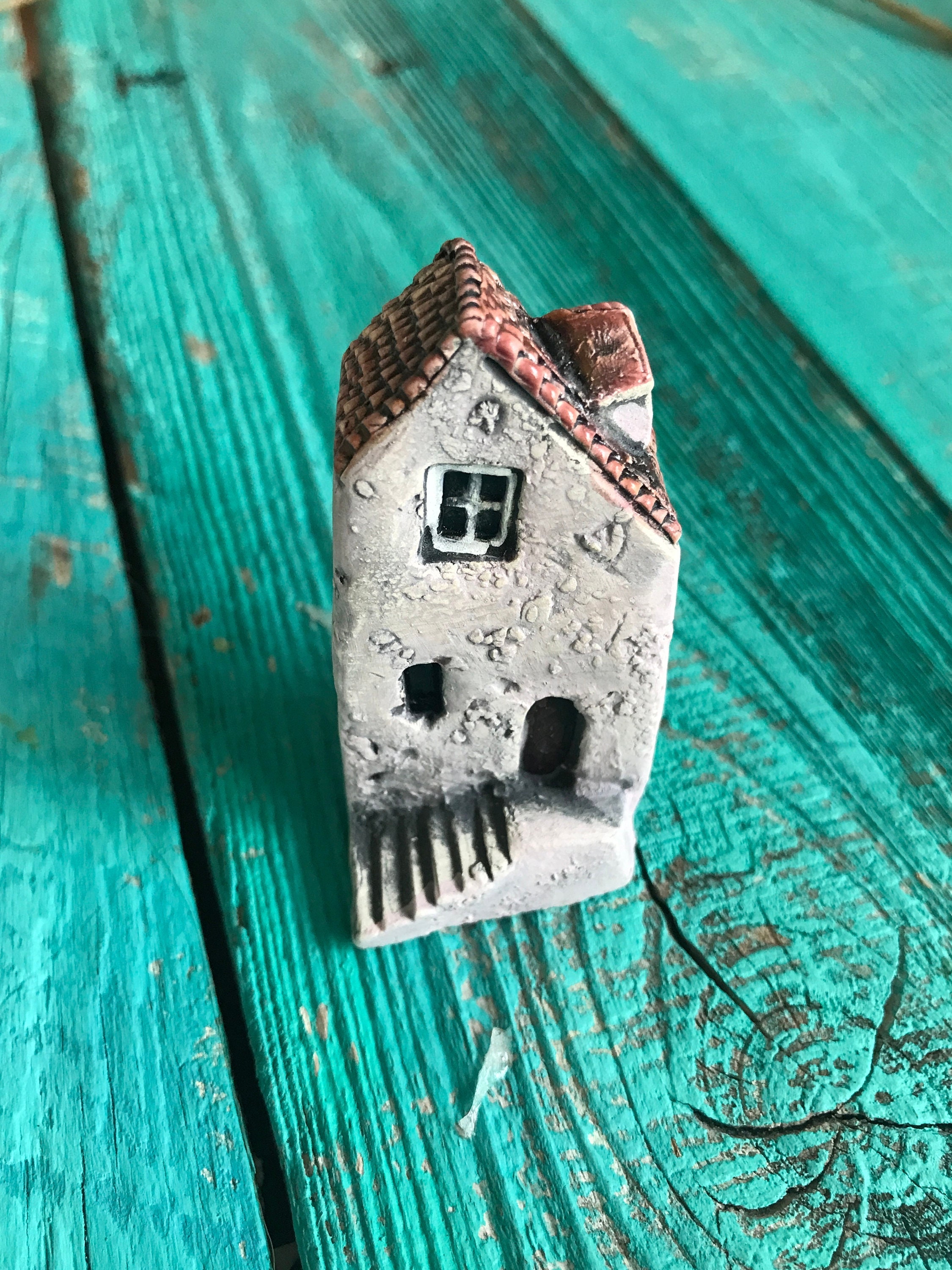 Miniature Old House With Dormer Window OOAK Ceramic Handmade - Etsy