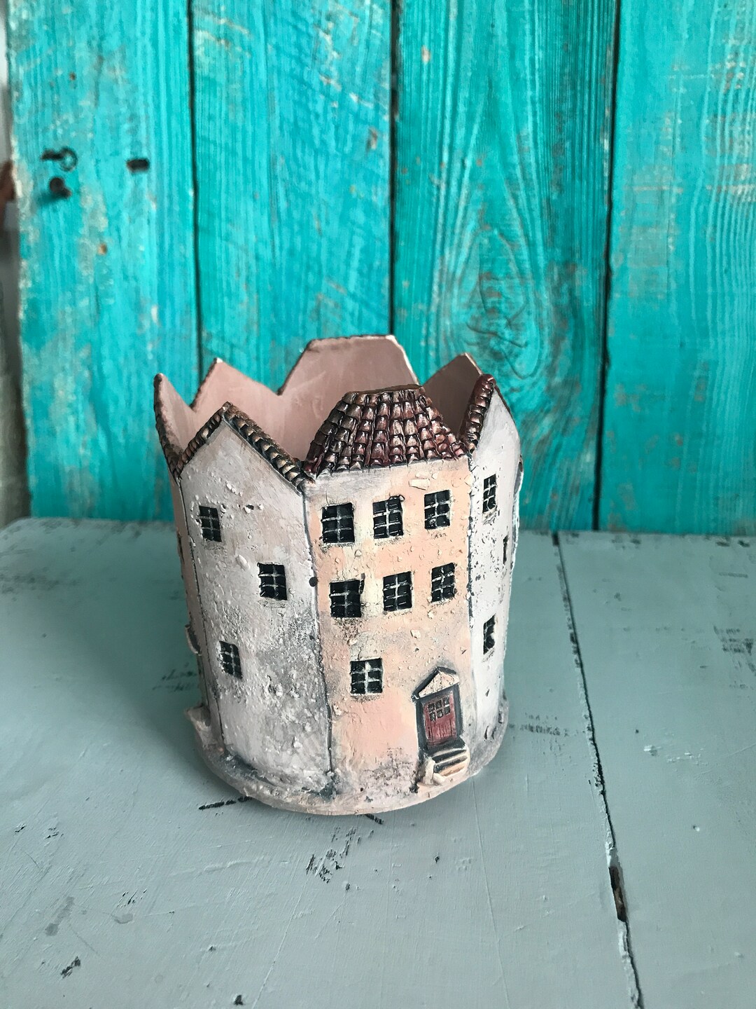 Medieval Village Pot OOAK Ceramic Clay Sculpture Pottery - Etsy