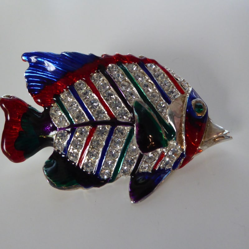 Vintage Fish Brooch - Etsy