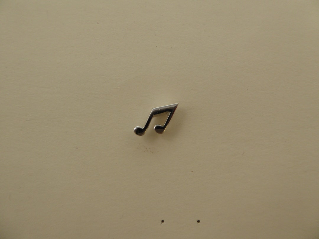 Vintage Silver Tone Music Notes Tie Tac Pin - Etsy