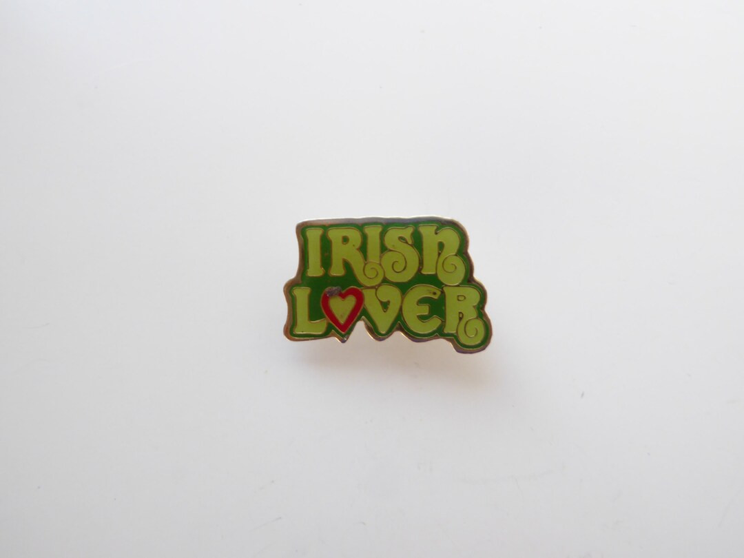 Vintage SWID 1979 Irish Lover Enamel Resin Coated Push Back Pin - Etsy