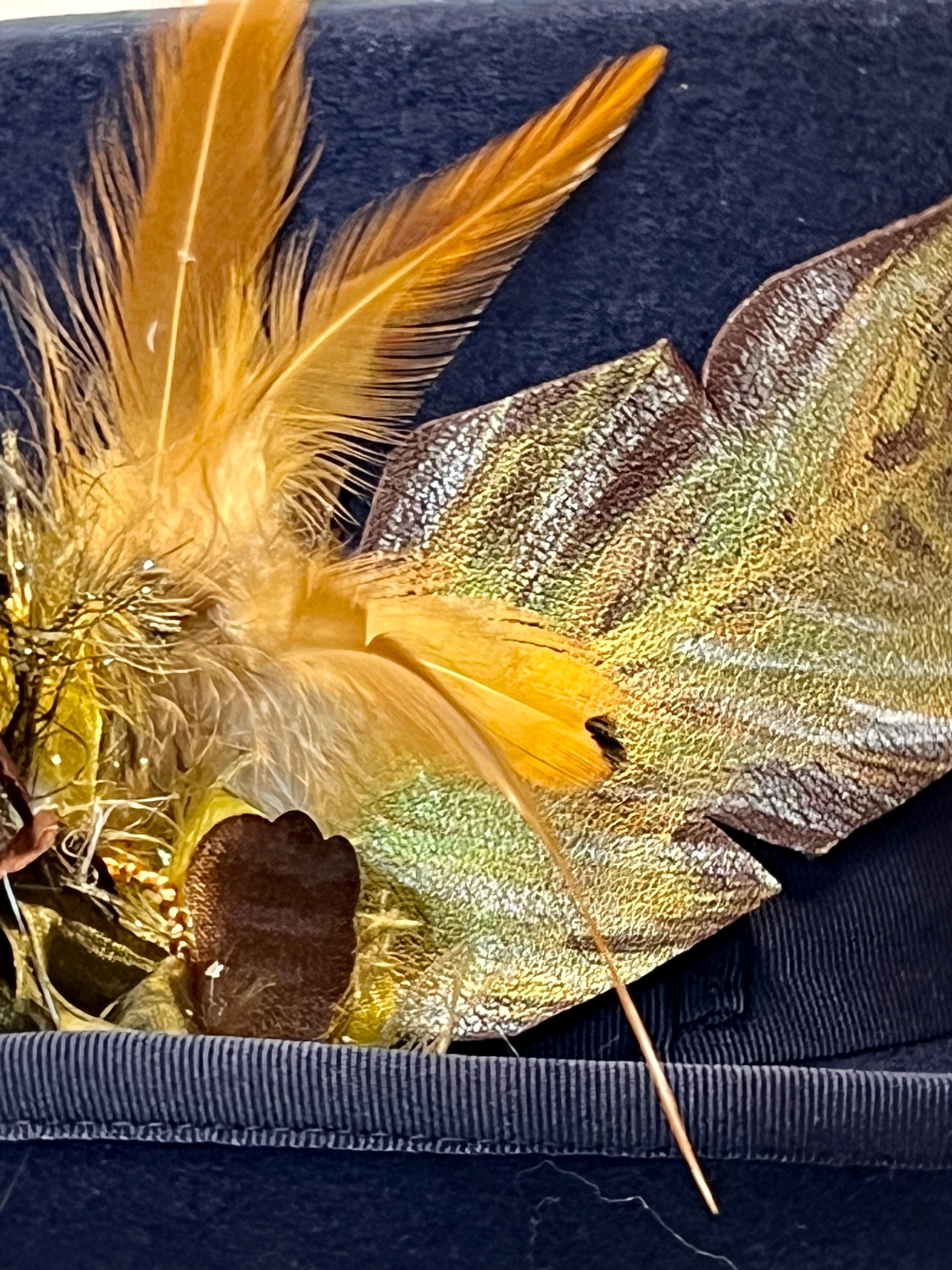 Navy Blue Top Hat, Stevie Nicks Style Hat, Trendy Hat, Boho Hat ...