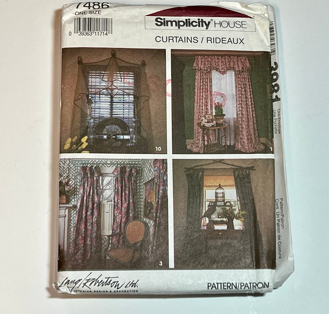 Simplicity Vintage Sewing Pattern for Curtains, Home Decor Sewing ...