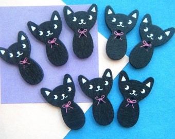 Black Cat Buttons | Etsy