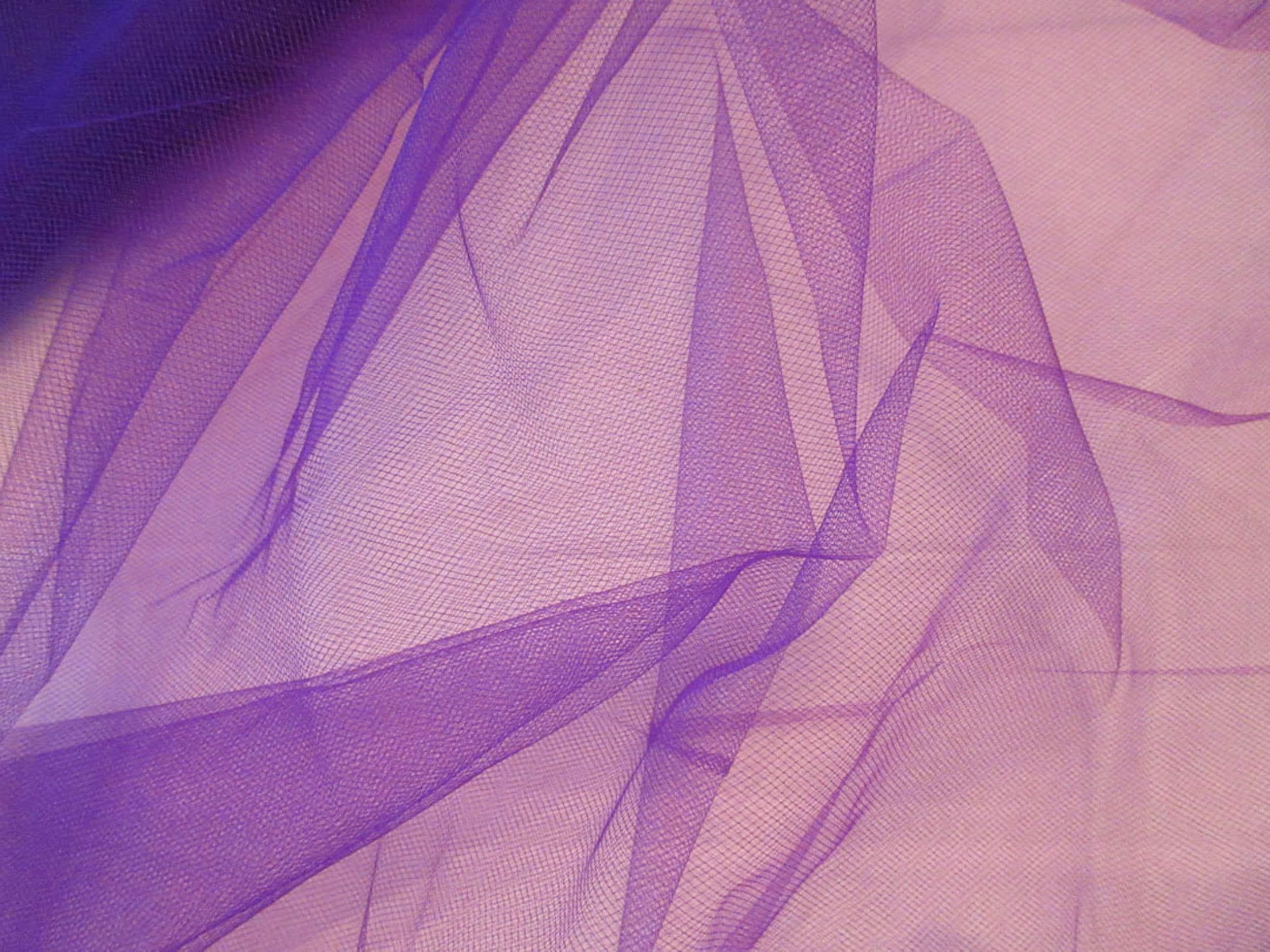 Nylon Tulle Net Fabric, Deep Violet-purple Color; Matte Finish, 54 ...