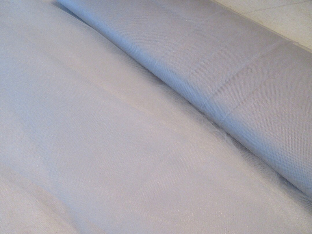 Nylon Tulle Net Fabric, Pale Gray/silver Color; Matte Finish, 54" Wide ...