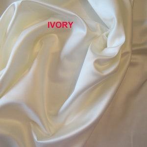 Duchess Satin White, Ivory, or Vanilla Cream Color; Dull-finish Satin ...