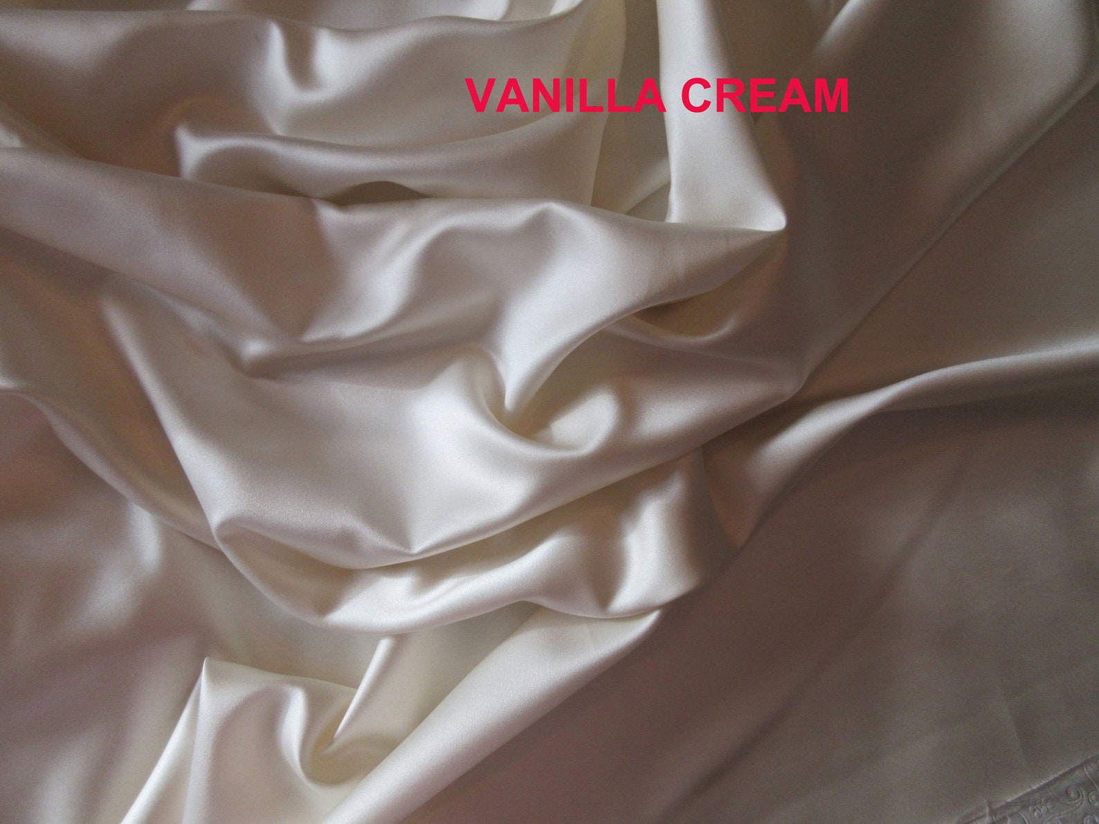 Duchess Satin White, Ivory, or Vanilla Cream Color; Dull-finish Satin ...