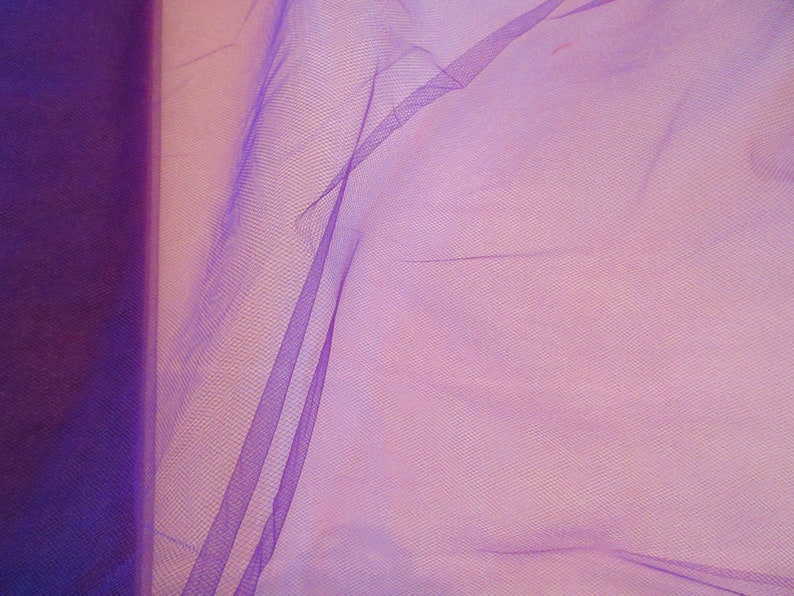 Nylon Tulle Net Fabric, Deep Violet-purple Color; Matte Finish, 54 ...