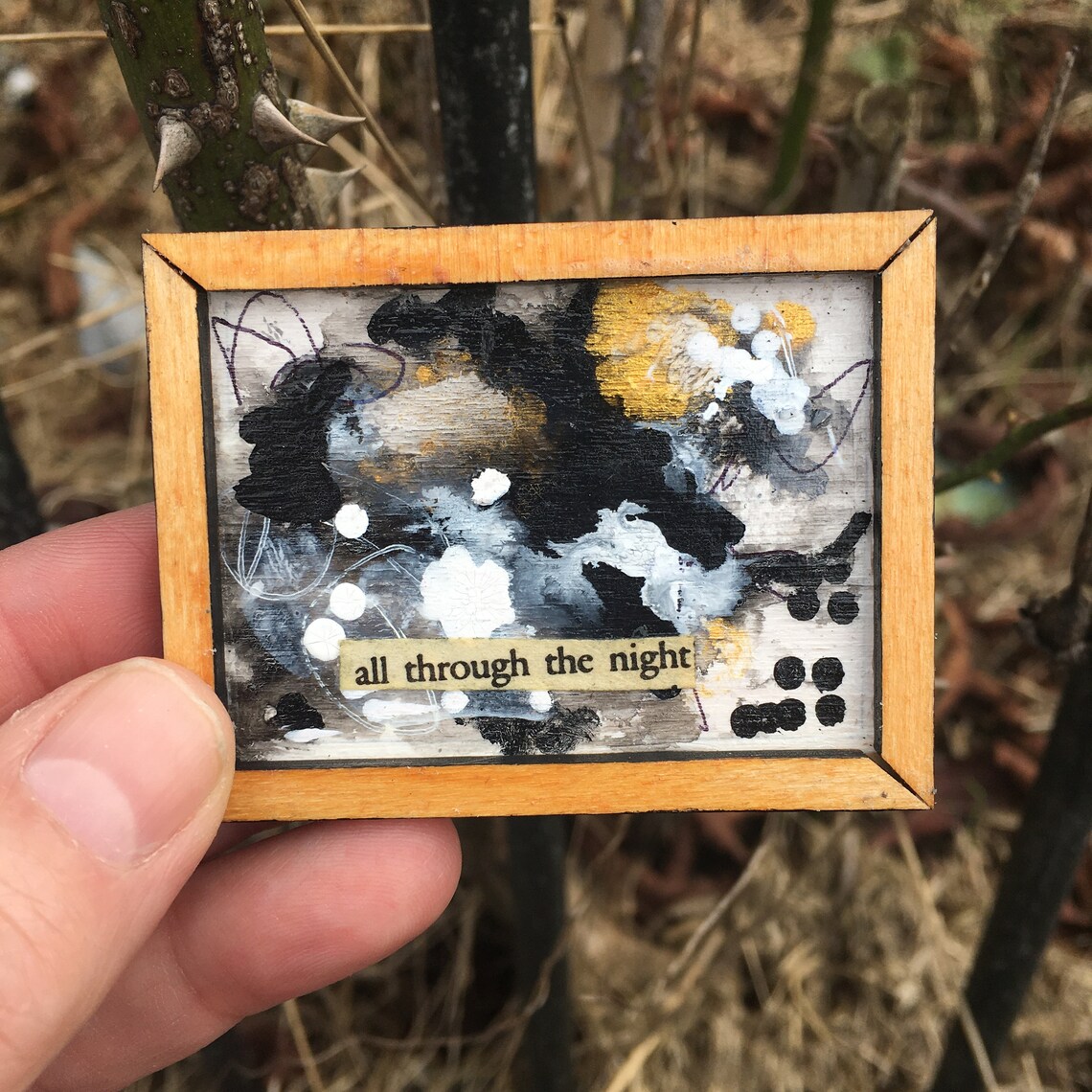 Original Art Brooch Abstract Painting Brooch Frame Brooch - Etsy UK