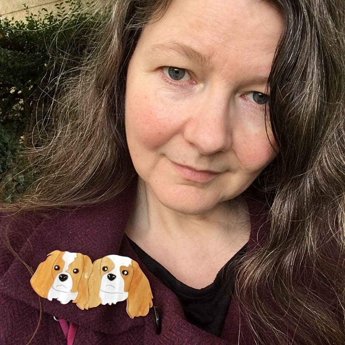 Cavalier King Charles Spaniel Brooch Dog Brooch Acrylic Dog - Etsy UK