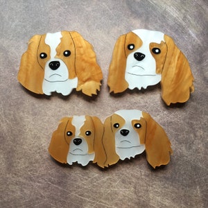 Cavalier King Charles Spaniel Brooch, Dog Brooch, Acrylic Dog Brooch ...
