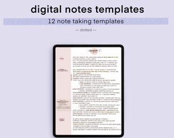 Digital Note Taking Template Goodnotes Paper Template 12 - Etsy
