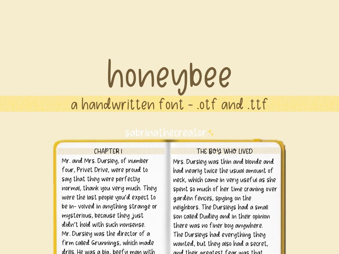 Honeybee Digital Font Font Download Digital Download Handlettering Font ...
