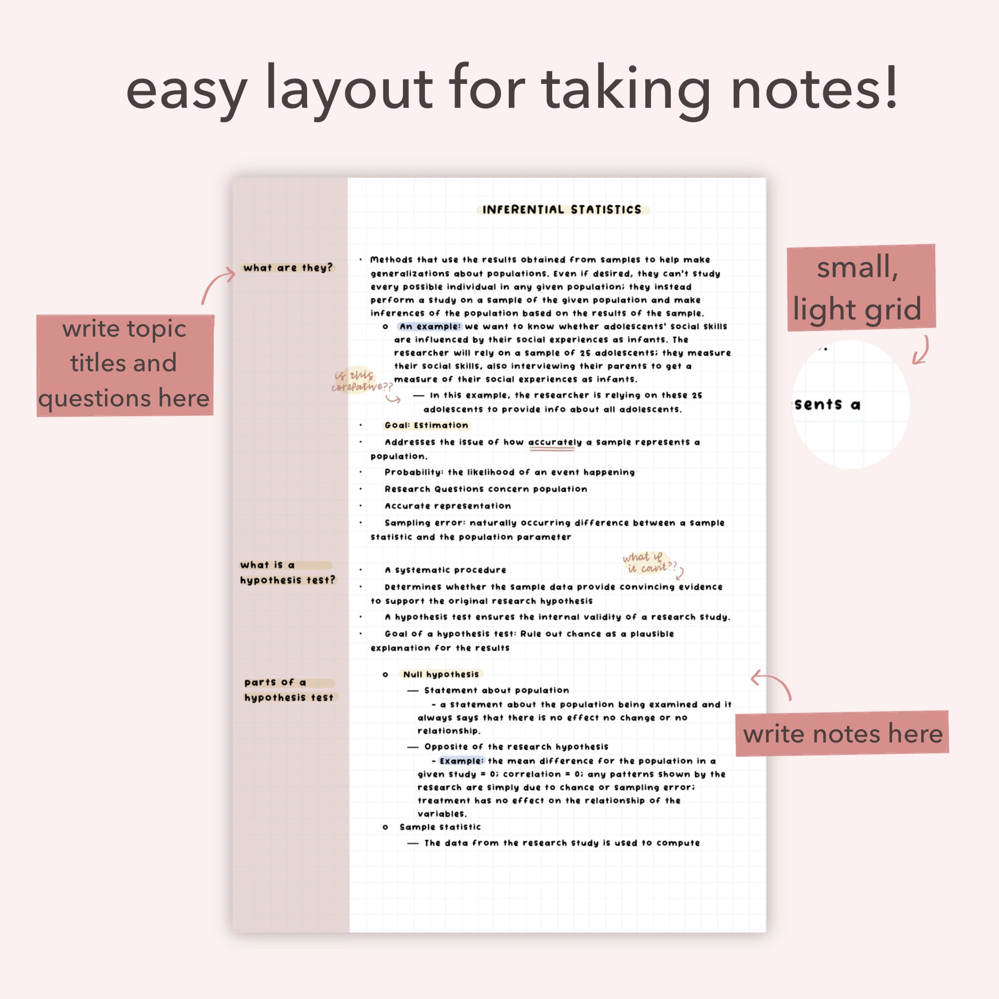 Plantilla para tomar notas digitales / Plantilla de papel Goodnotes ...