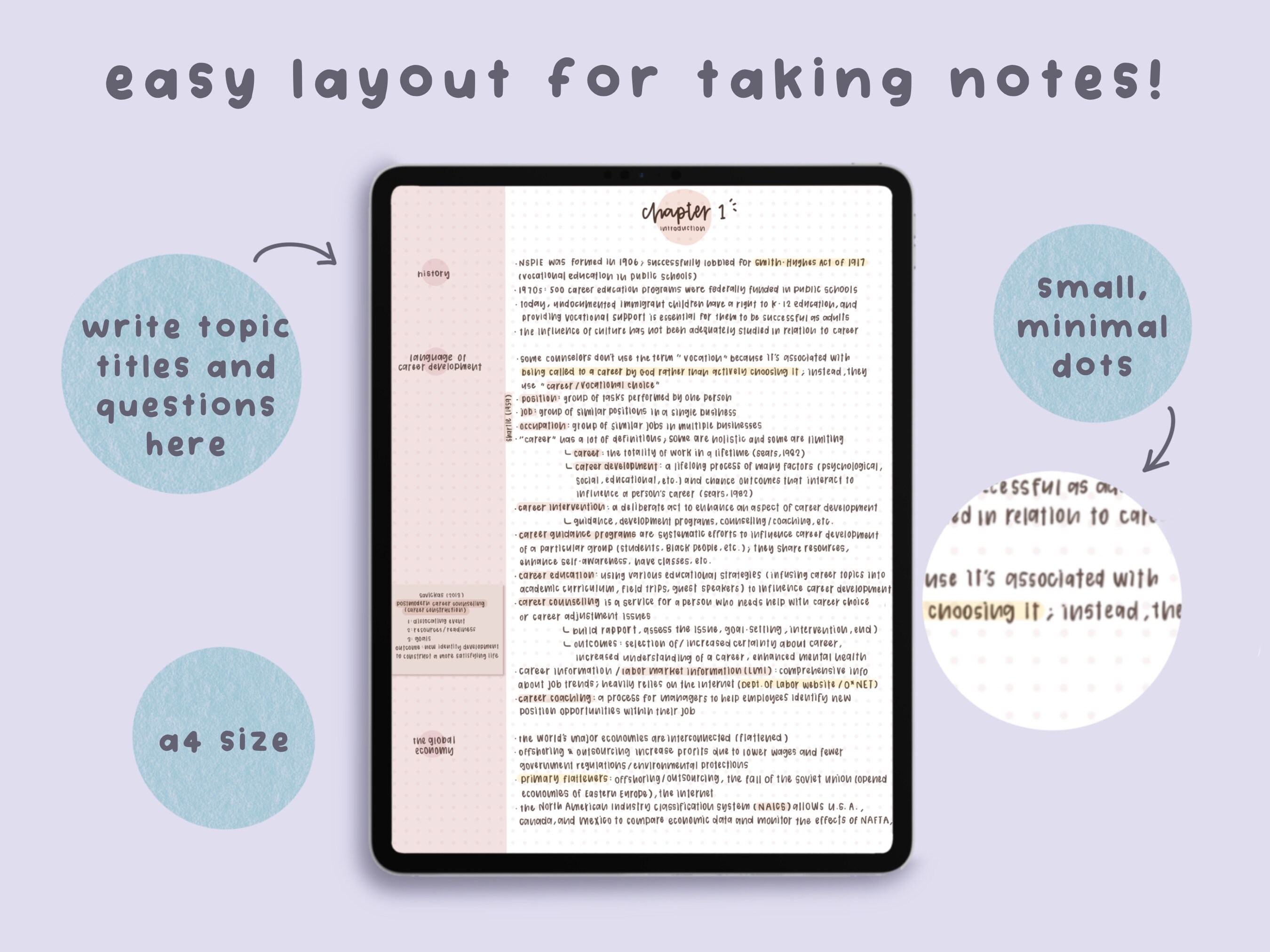 DOTTED Digital Note Taking Template | Goodnotes Paper Template | 12 ...