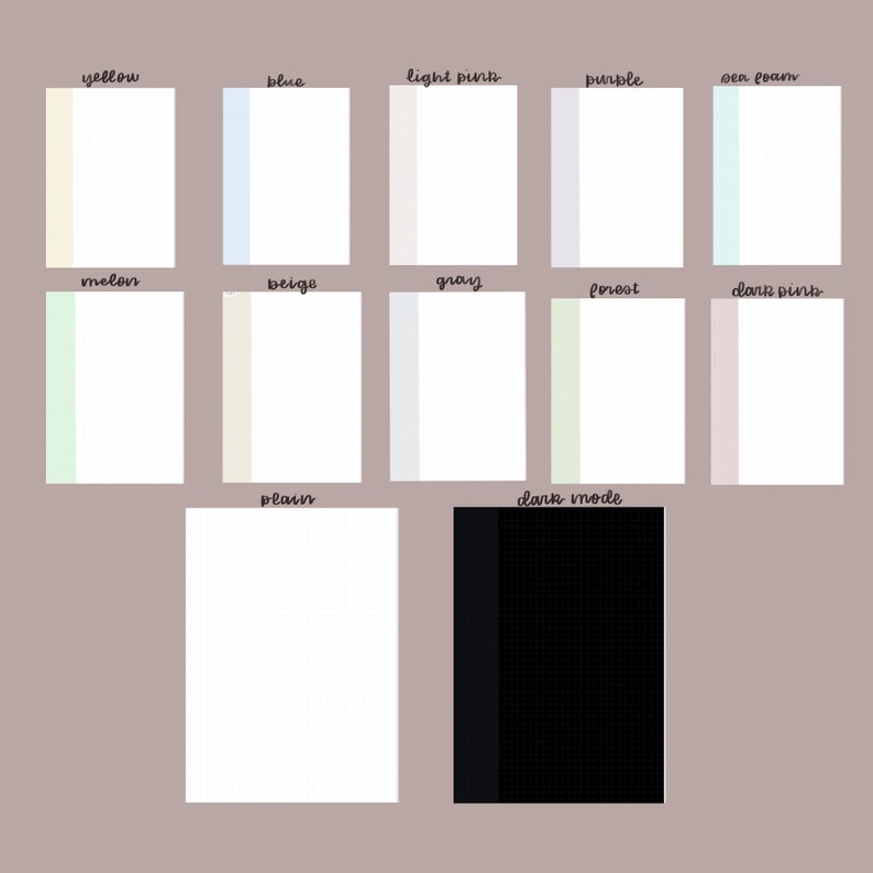 Digital Note Taking Template | Goodnotes Paper Template | 12 Digital ...