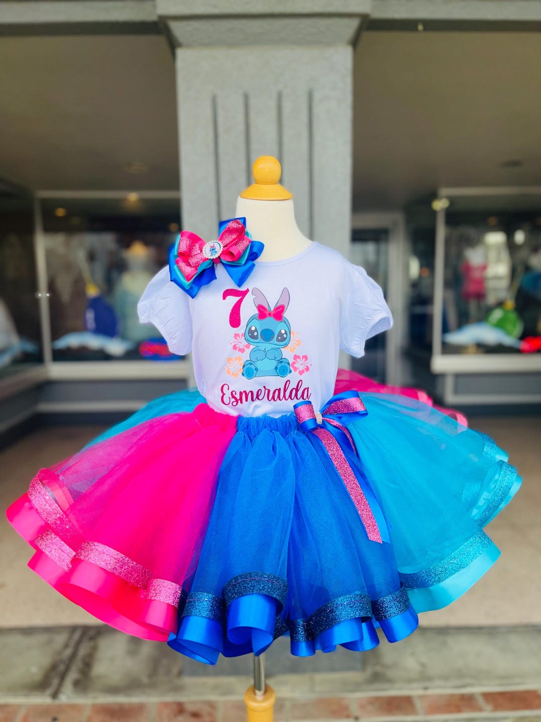 Stitch Party Tutu Outfit, Stitch Birthday Party Costume for Baby Girl ...