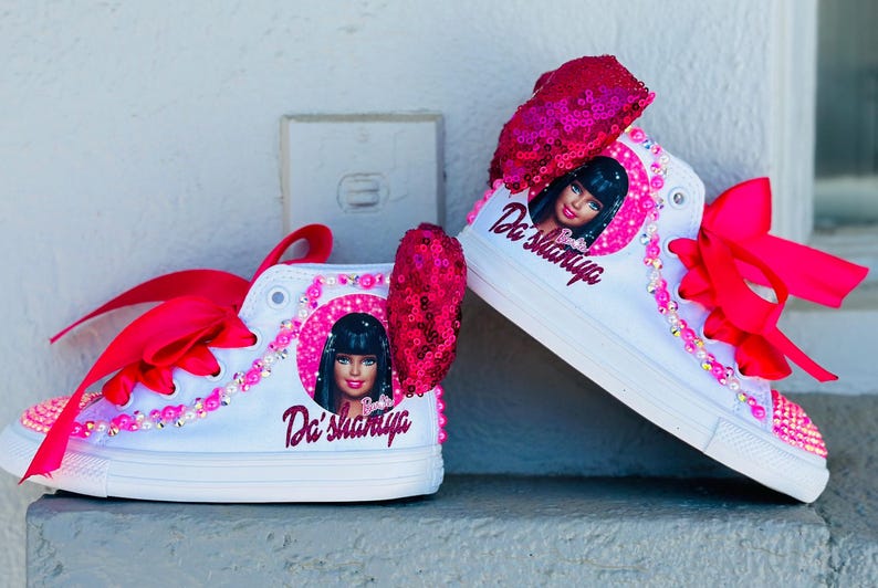 Bling Converse High Top Sneakers: Crystals and Pearls, Personalized ...