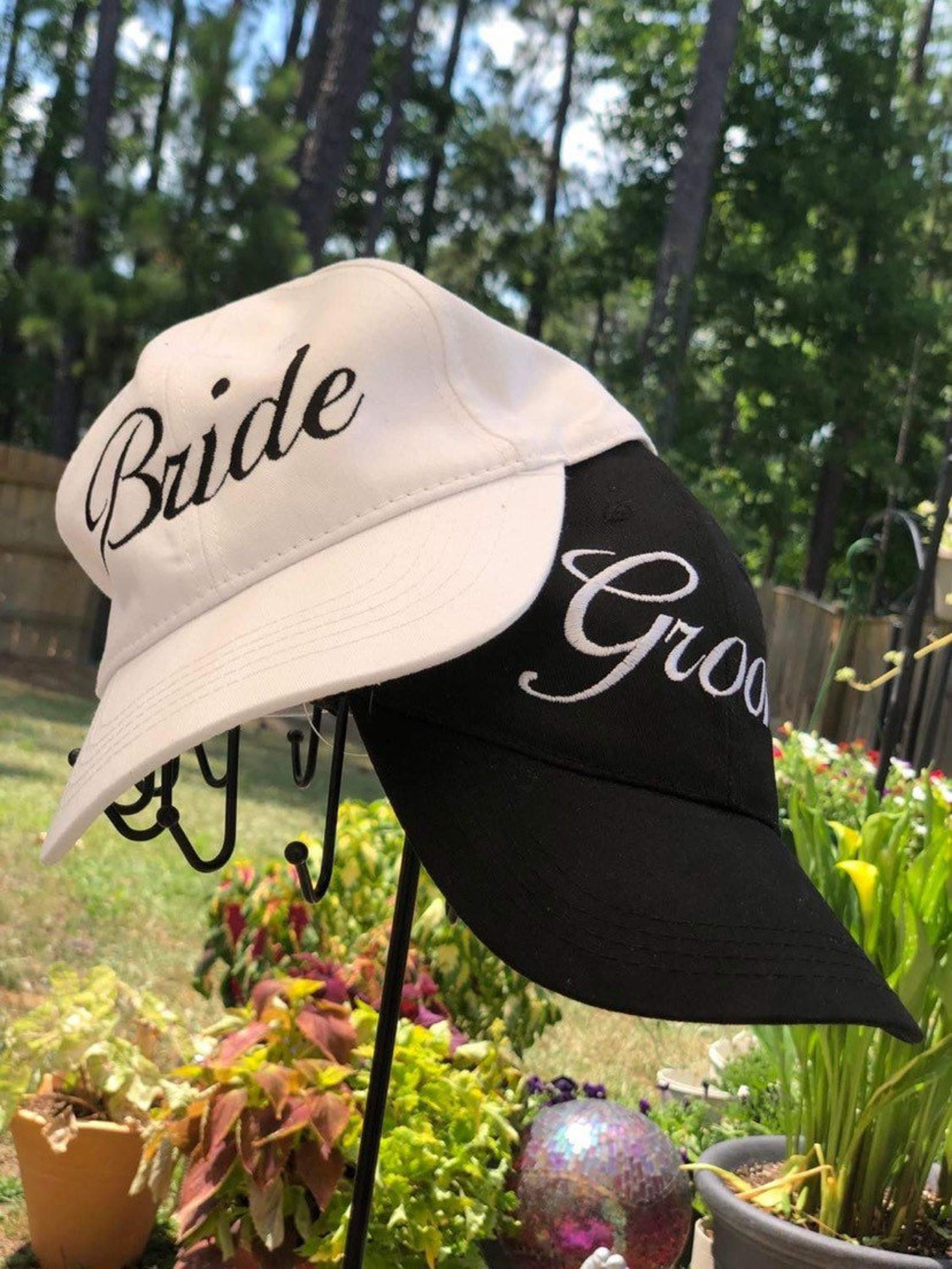Bride and Groom Embroidered Baseball Caps, Wedding Hats, Honeymoon Cap ...