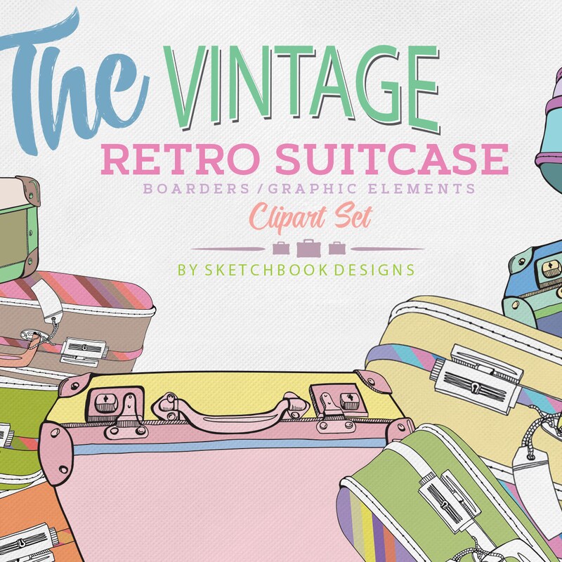 Retro Suitcase - Etsy