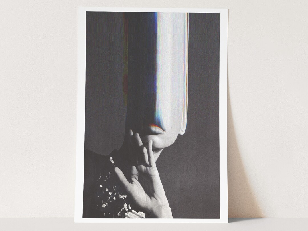 Dark Moody Black and White Altered Photo Artwork - Funky Feminine ...