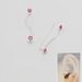 Single Ear Pin, Crystal Bobby Pin Earring, Sterling Silver, Spiral ...