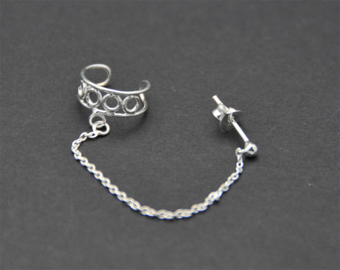 All 925 Sterling Silver Cartilage Chain Sterling Silver - Etsy