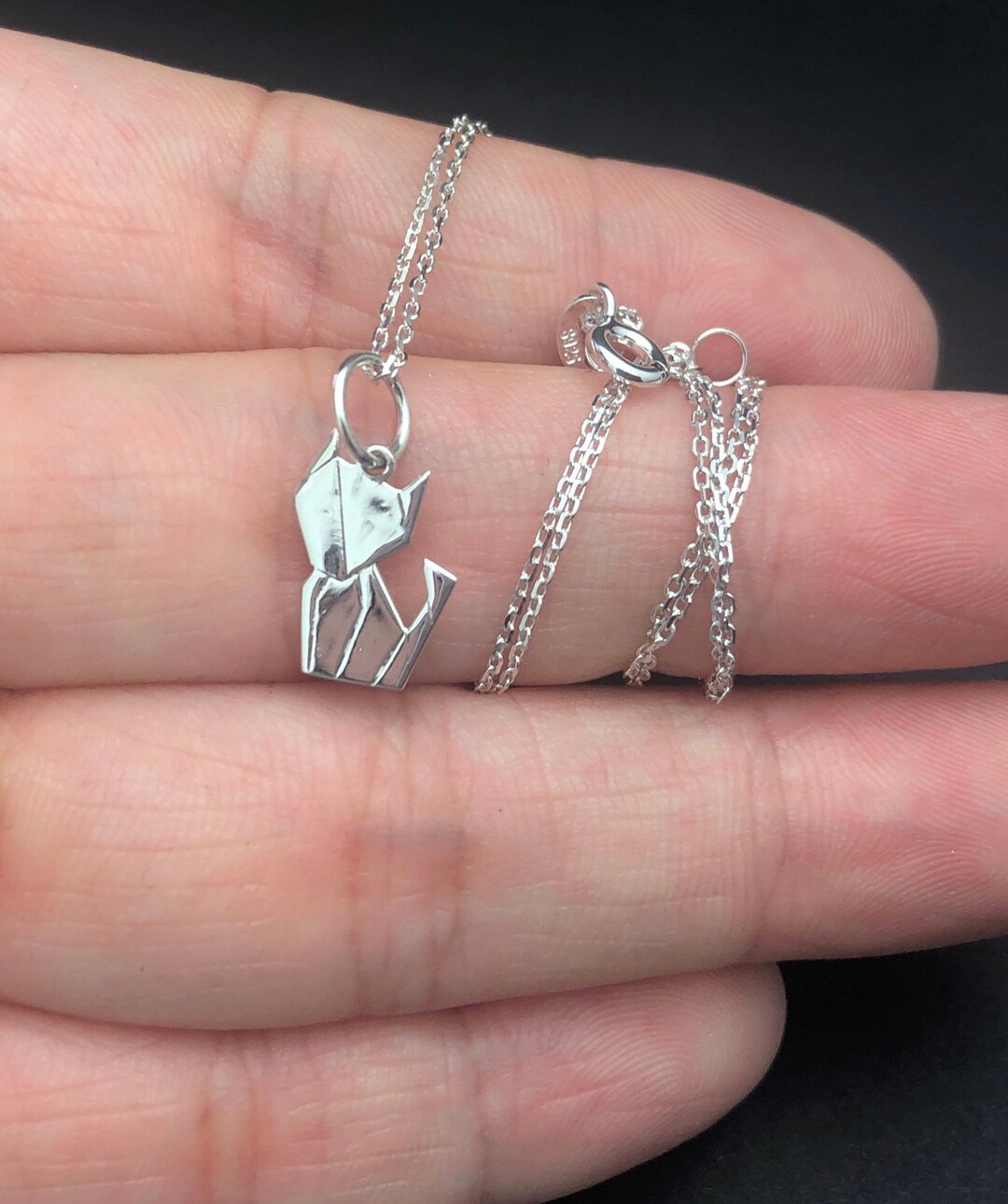 Sterling Silver Fox Charm Necklace , Dainty Charm, Kids Earrings,fox ...