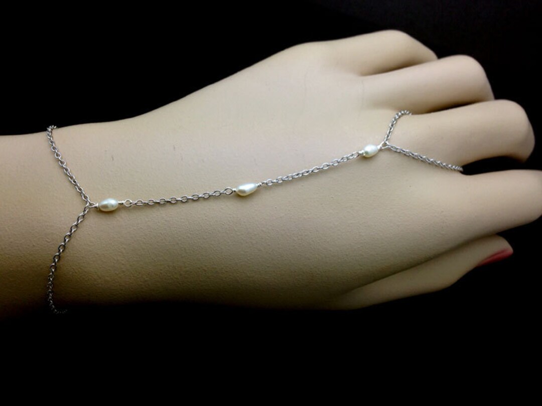 Slave Bracelet Sterling Silver Slave Bracelet, Hand Bracelet, Delicate ...