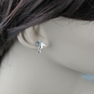 Hummingbird Earrings Hummingbird Studs Sterling Silver Bird Studs Bird ...