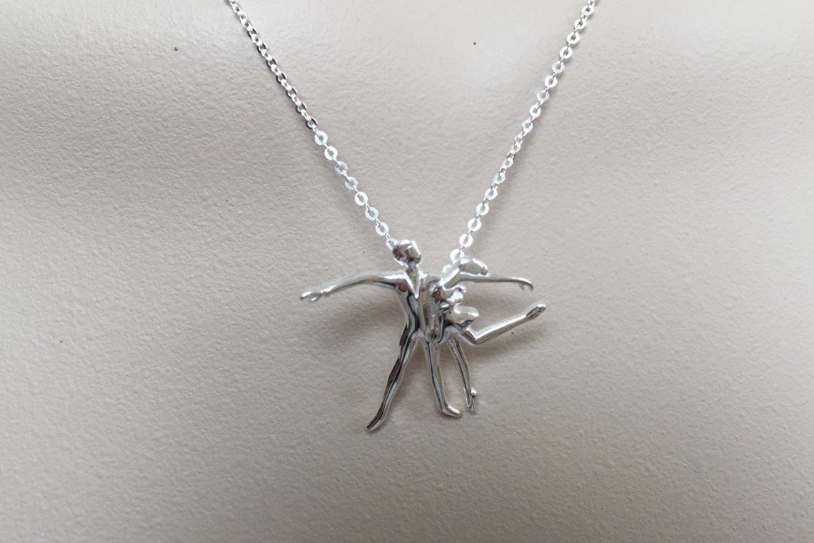 Dancer Necklace Sterling Silver Necklace Sterling Silver - Etsy