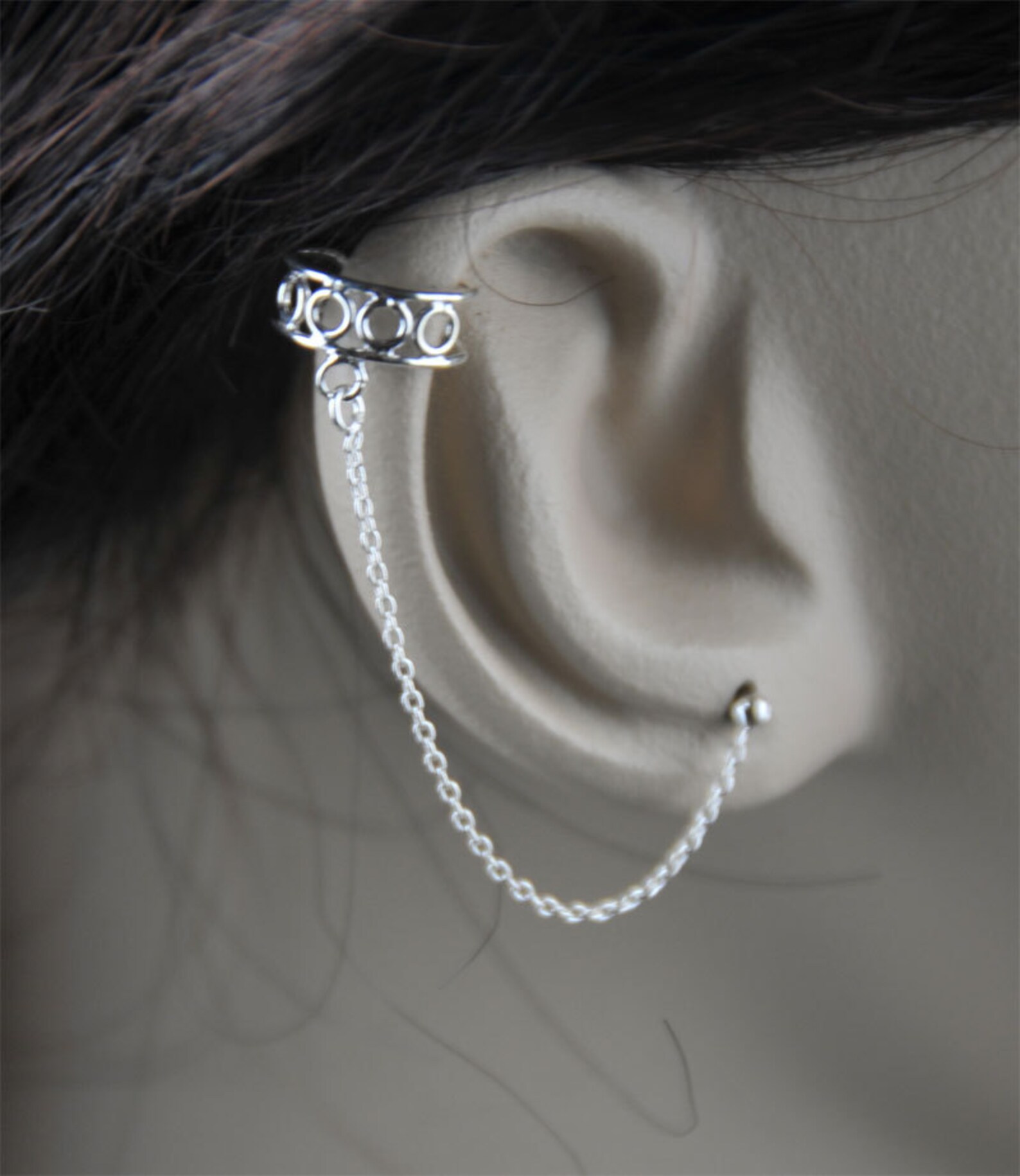 All 925 Sterling Silver Cartilage Chain Sterling Silver - Etsy