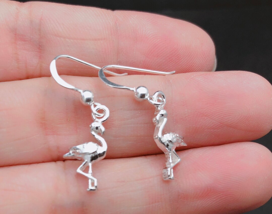 925 Sterling Silver Earrings, Flamingo Earrings, Flamingo Jewellery ...