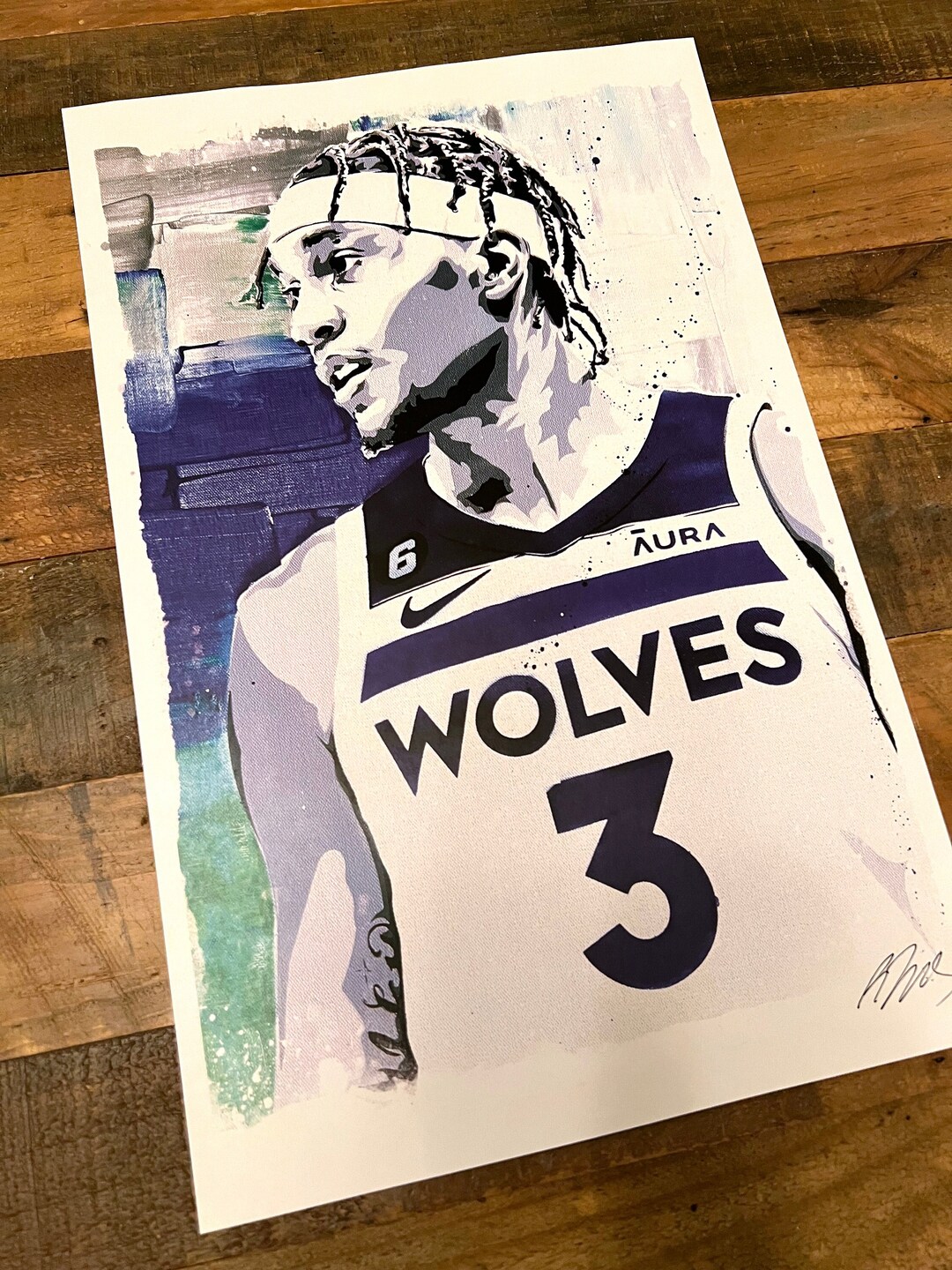Jaden Mcdaniels Minnesota Timberwolves Print - Etsy