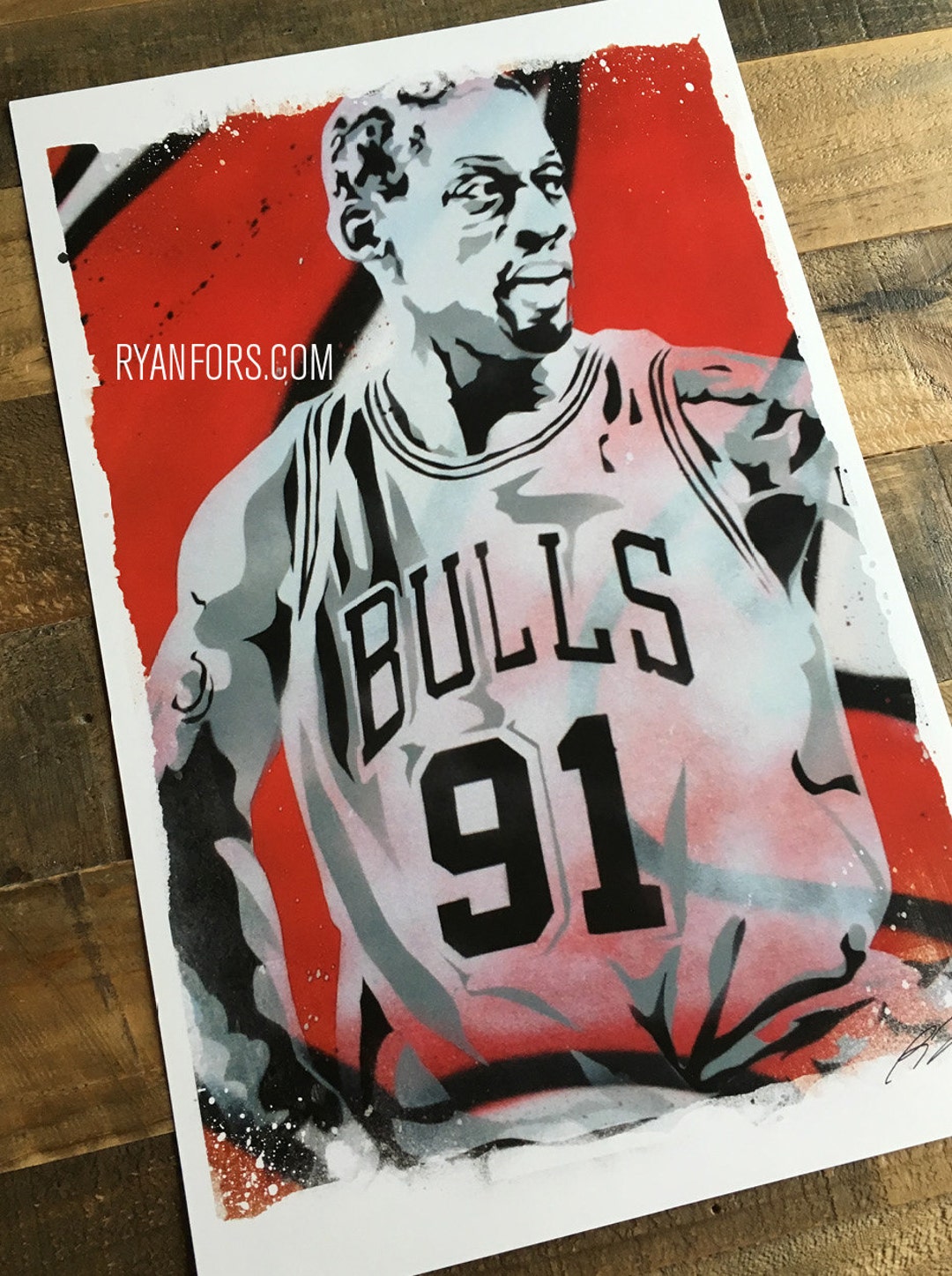 Dennis Rodman Print - Etsy