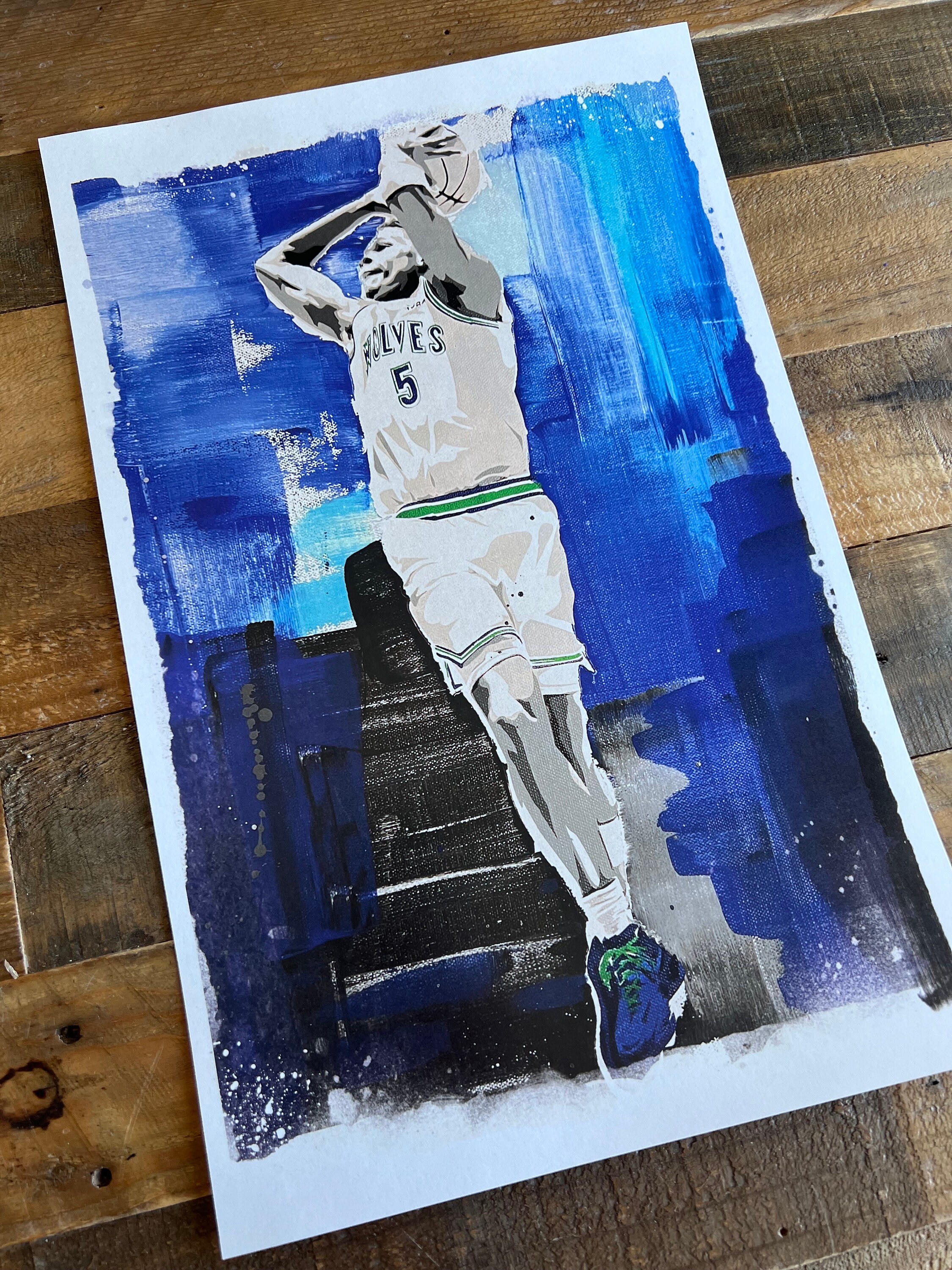 Anthony Edwards Dunk Print - Etsy