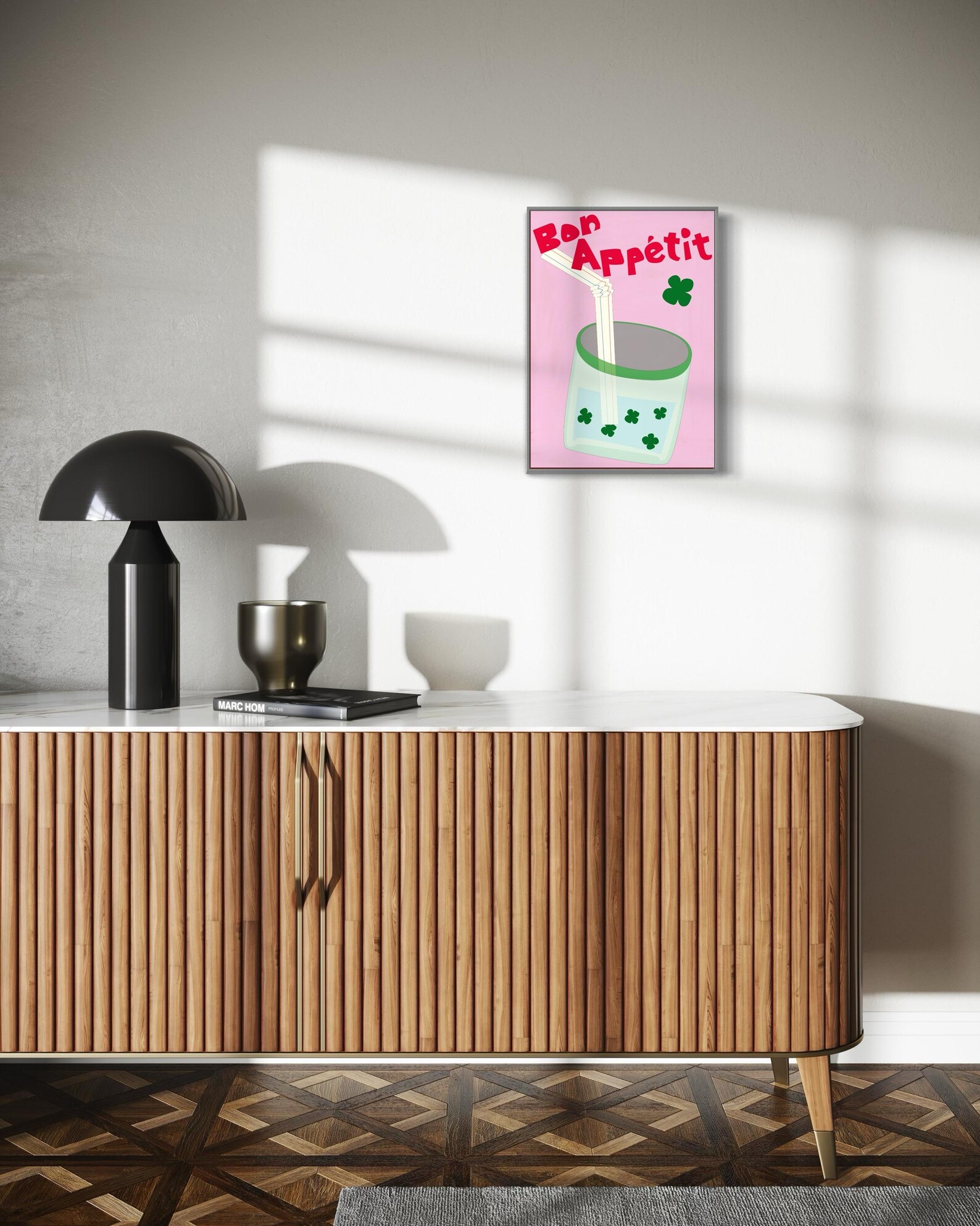 Bon Appétit Clover Art Print Digital Download for Luck and Cheer - Etsy